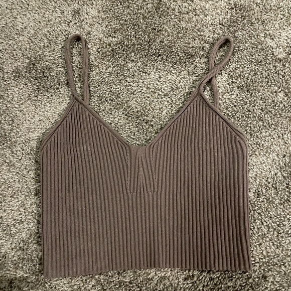 Zara | Tops | Zara Ribbed Tank Crop Top | Poshmark